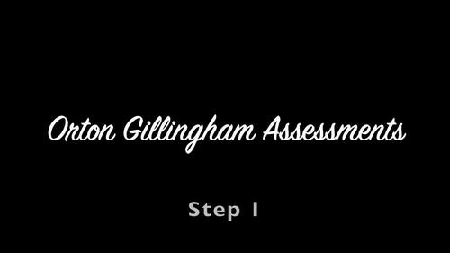 Orton Gillingham Pre-test and Post-test Assessments (Step 1) | TPT