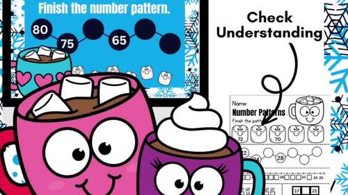 Winter Number Patterns | 1st Grade | Skip Counting by Virtual Teacher Vibes