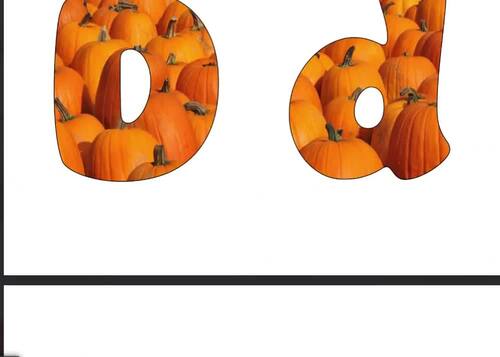 Festive Fall Pumpkin Alphabet and Number Bulletin Board Decor Set by ...