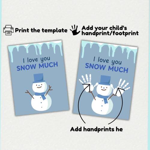 Snowman Handprint Craft Template | Winter Handprint Art | Winter Kids ...
