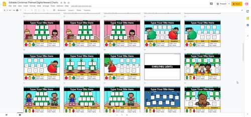 Christmas Digital Reward Charts (Editable) | Classroom Management