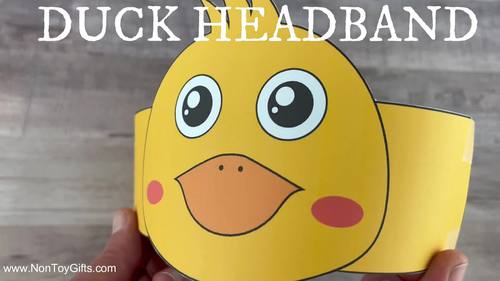 Duck Headband - Farm Animal Paper Hat - ZOO Animal Crown - Coloring ...