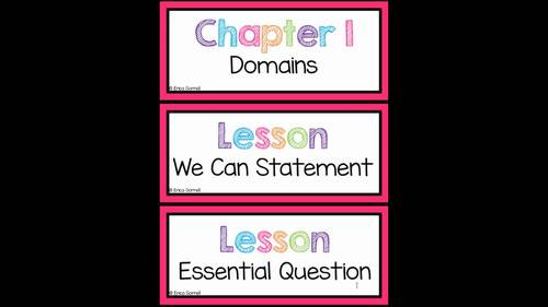 Go Math! Chapter 1 First Grade Focus Wall by Erica Gorrell | TPT