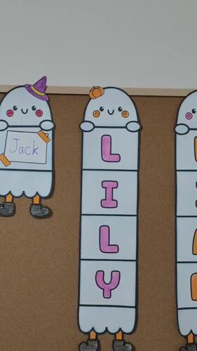 Ghost Name Craft | Fall, Halloween Bulletin Board & Classroom Activity