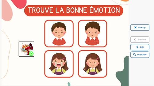 Les émotions French BOOM CARDS | French Emotions and Feelings ...