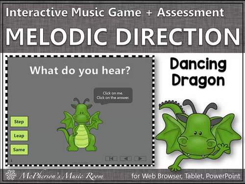 Melodic Direction Step Leap Same Interactive Music Game + Assessment ...