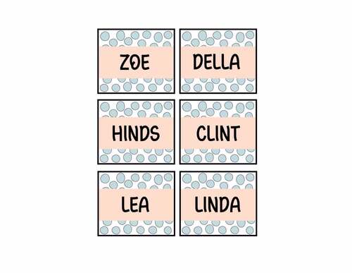 Printable Name Labels, Locker Labels, Mailbox labels, Bin Tags,Name Plates