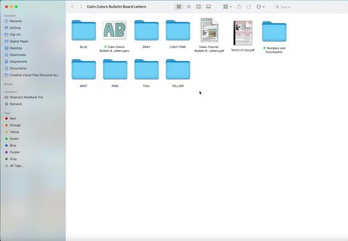 Bulletin Board Letters Editable | Modern Calm Colors Expansion Pack