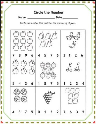 Kindergarten Math Seasonal Worksheets Number Addition & Subtraction ...