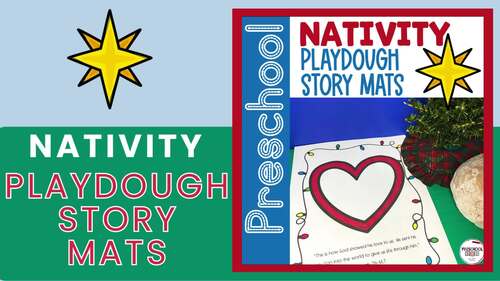 Christian Christmas Activities - NATIVITY PLAYDOUGH MATS by Preschool SOS