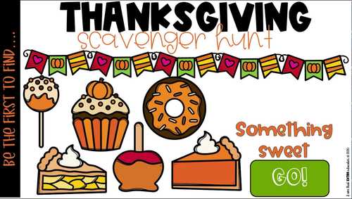 Virtual Thanksgiving Activities & Games|Scavenger Hunt|Distance ...