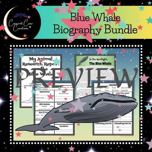 Blue Whale Animal Biography | Color Sheet, Fact Sheet, and Graphic ...