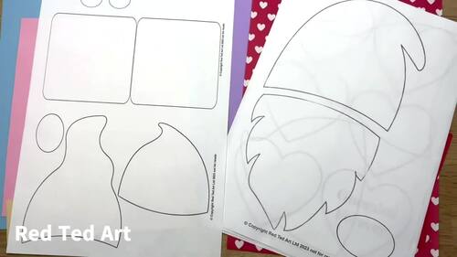 3d Heart Gnome Valentine's Day Card - Gnome Valentines Craft - Seasonal Fun