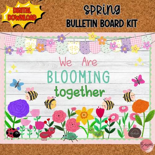 Spring Bulletin Board: We Are Blooming | Printable Door Decor Kit