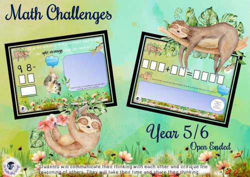 Math Challenges Year 5 and 6 by On Butterfly Wings | TPT