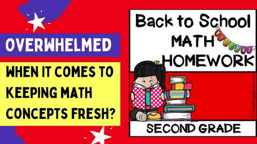 Back to School 2nd Grade Math Homework by Teaching by the Ocean | TPT