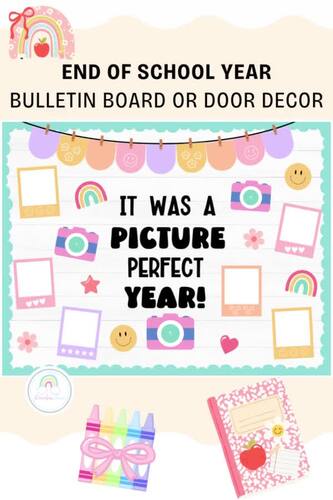 End of Year Bulletin Board Ideas Photo Memories Door Decor May June ...