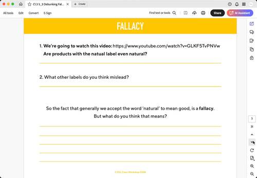 ESL Advanced Lesson: Talk About Debunking Fallacies by ESL Class Workshop