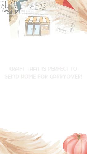 Low Prep Fall Bakery Themed Speech Therapy Activities by Shelby the SLP