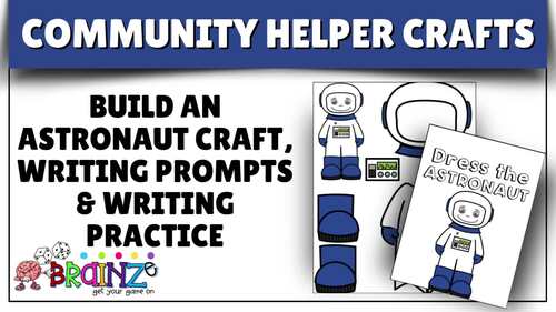 Community Helper Activity | Astronaut Cut & Paste Craft + Writing Pack