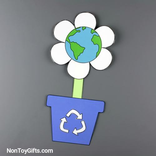Earth Day Craft - Flower Earth in a Flowerpot Craft by Non-Toy Gifts