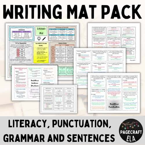 Writing Support Pack | Literacy Mats | Common Errors | Punctuation ...