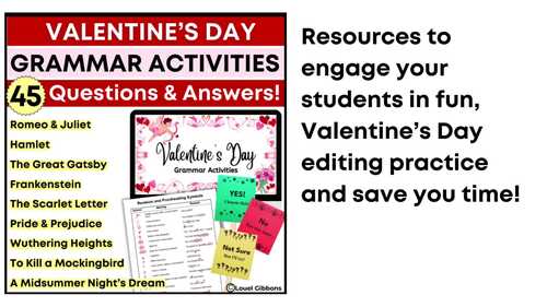 Valentines Day Grammar Revising & Editing Games Proofreading Turn ...