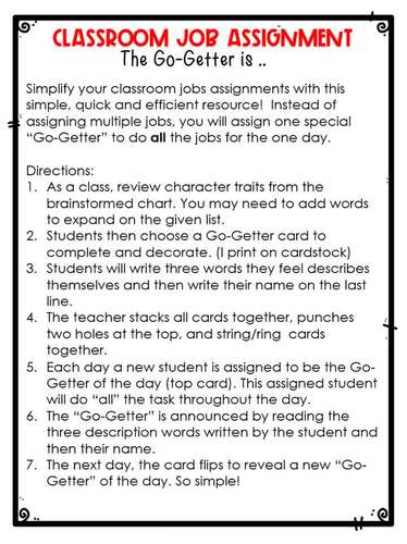 EASY Setup Class Jobs Editable Classroom Printable Posters 1st 2nd 3rd ...