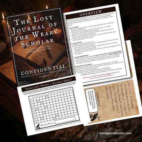 Edgar Allan Poe ELA Escape Room, The Raven Inspired Scavenger Hunt Activity