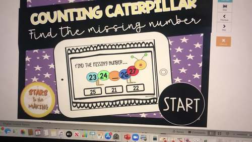 Caterpillar Counting to 30 Boom Cards by Stars in the Making | TPT