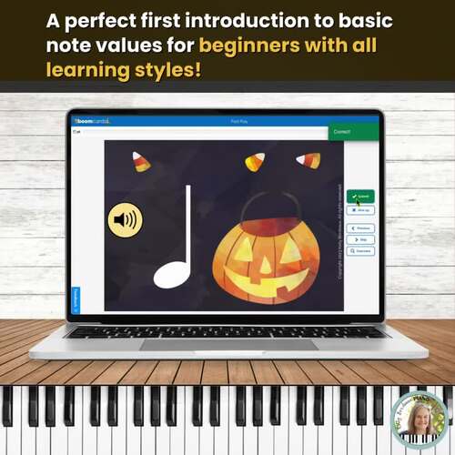 Halloween Note Values BOOM™ Cards - Quarter, Half, Dotted Half & Whole ...