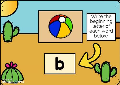 Boom Cards - Beginning Sounds Write-it by Cori Blubaugh - Mrs B's Beehive