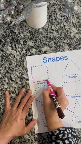 shapes tracing handwriting Learn Toddlers Autism, wall art classroom ...