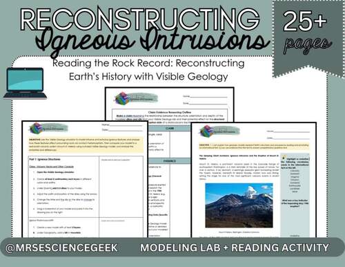 Modeling Magma: Igneous Intrusions Lab with Visible Geology | NGSS ...