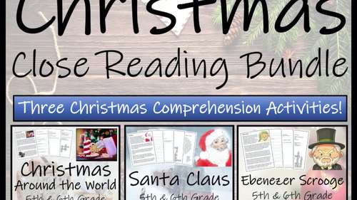 A Christmas Close Reading Comprehension Bundle | 5th Grade & 6th Grade