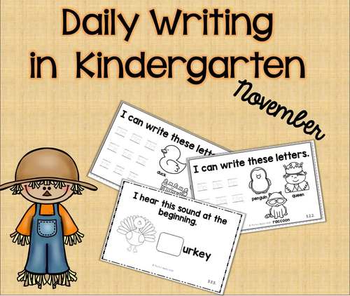 Kindergarten Writing Activities | Writing Prompts | Journals | November