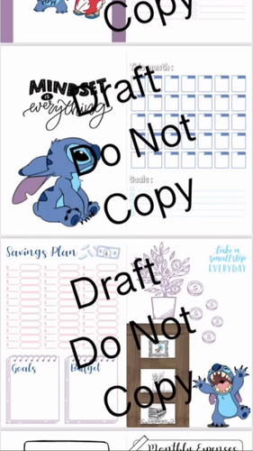 Lilo & Stitch interactive planner by DevelopingDelightfulDesigns