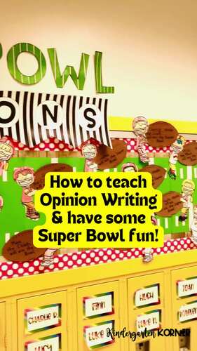 Super Bowl Opinion Writing Custom Football Templates K-5 Bulletin Board ...