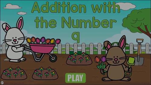 Addition Fluency with 9s Using a Ten Frame Digital Spring Math Game
