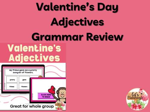 Valentines Day Adjectives Activities Digital Self Checking Escape Room
