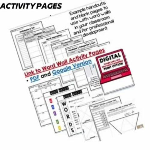 Five Themes of Geography Word Wall Activity Pages World Geography Word Wall