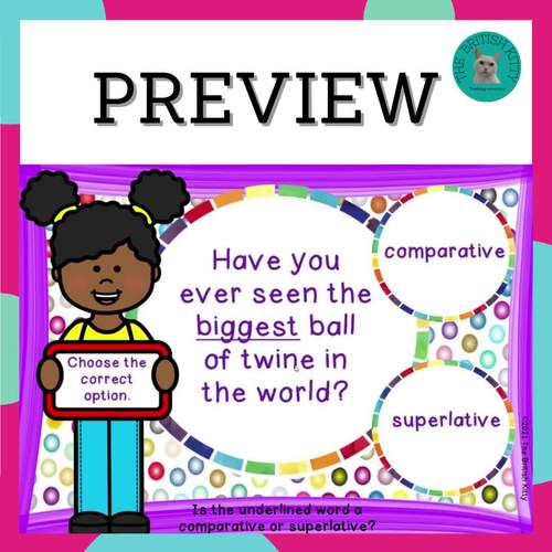 Kids Comparative and Superlative Adjectives Boom Cards™ by The British ...