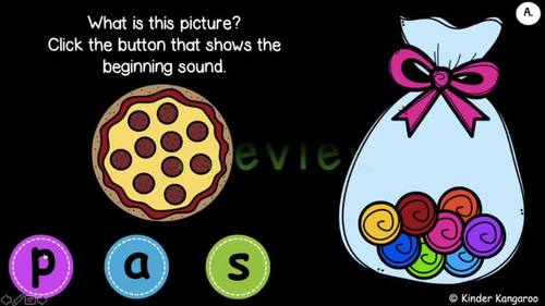 First Sound Fluency- Beginning Sounds Digital Game by Kinder Kangaroo
