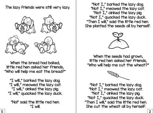 Folktales THE LITTLE RED HEN Retelling Sequencing & Story Elements