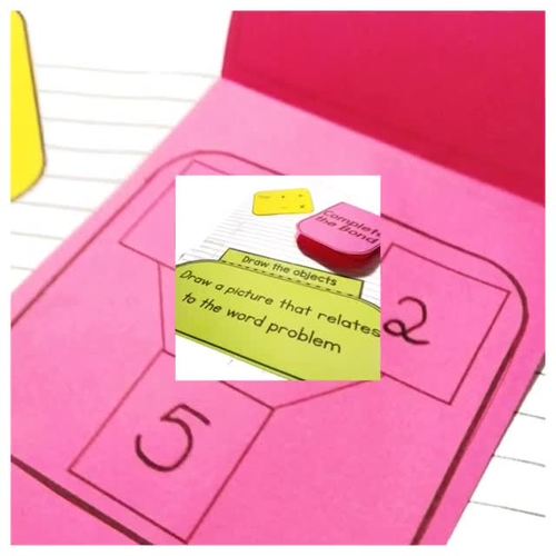 Interactive Notebook for Addition Word Problems to 10 RESULT UNKNOWN