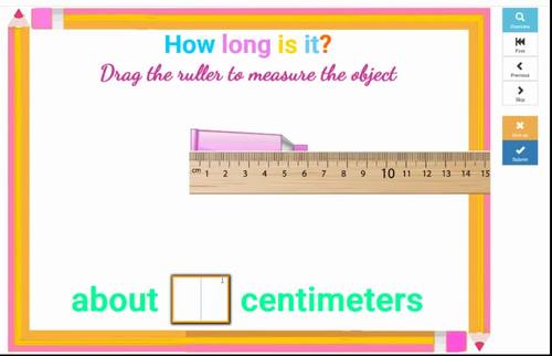 Standard Measurement (Centimeters) Boom Cards by Math Through Games