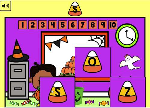 Letter Matching - Lower Case to Upper Case - Halloween Boom Cards™