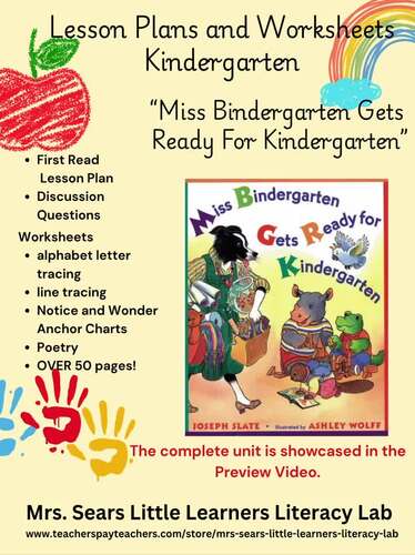 Miss Bindergarten Gets Ready For Kindergarten | TPT