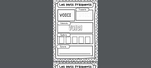 French || Core French || Primary Sight Words: Grade 1 Sight Words Set #2