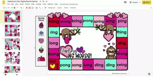 Valentine's Day Digital Phonics Reading Board Games | TPT
